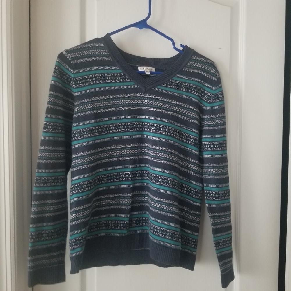 Vintage V-Neck Sweater Early 2000's Style - Gem